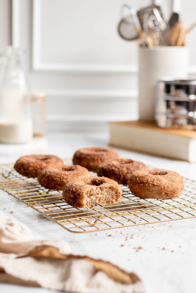 Baked Vegan Churro Donuts | Happy Vegannie