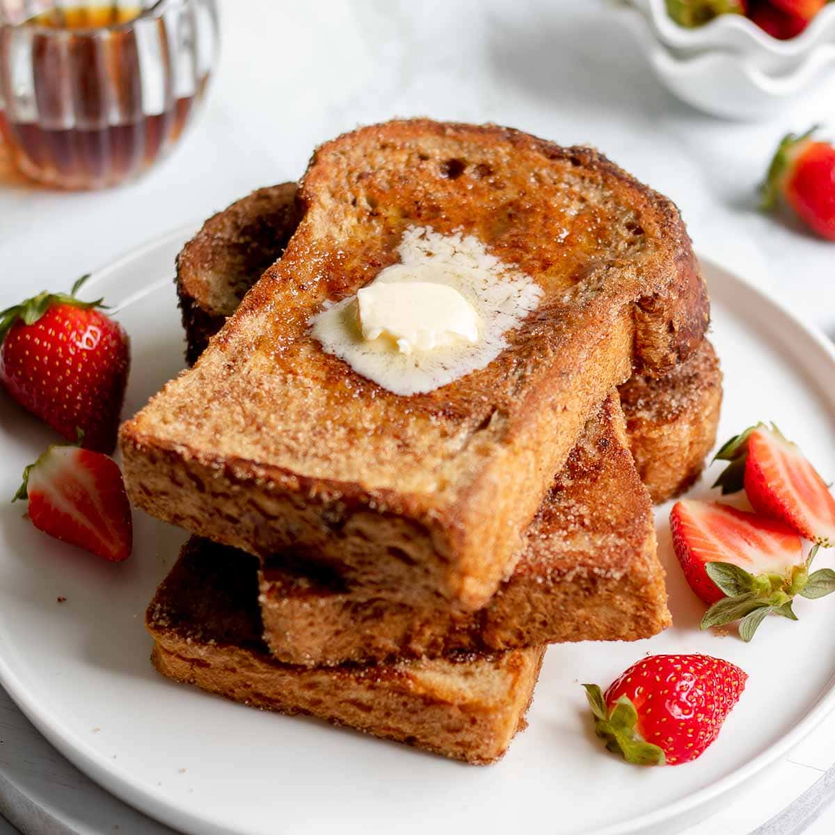 Easy Vegan French Toast (egg-free!) | Happy Vegannie