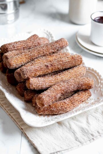Crispy Vegan Churros with Chocolate Dip | Happy Vegannie